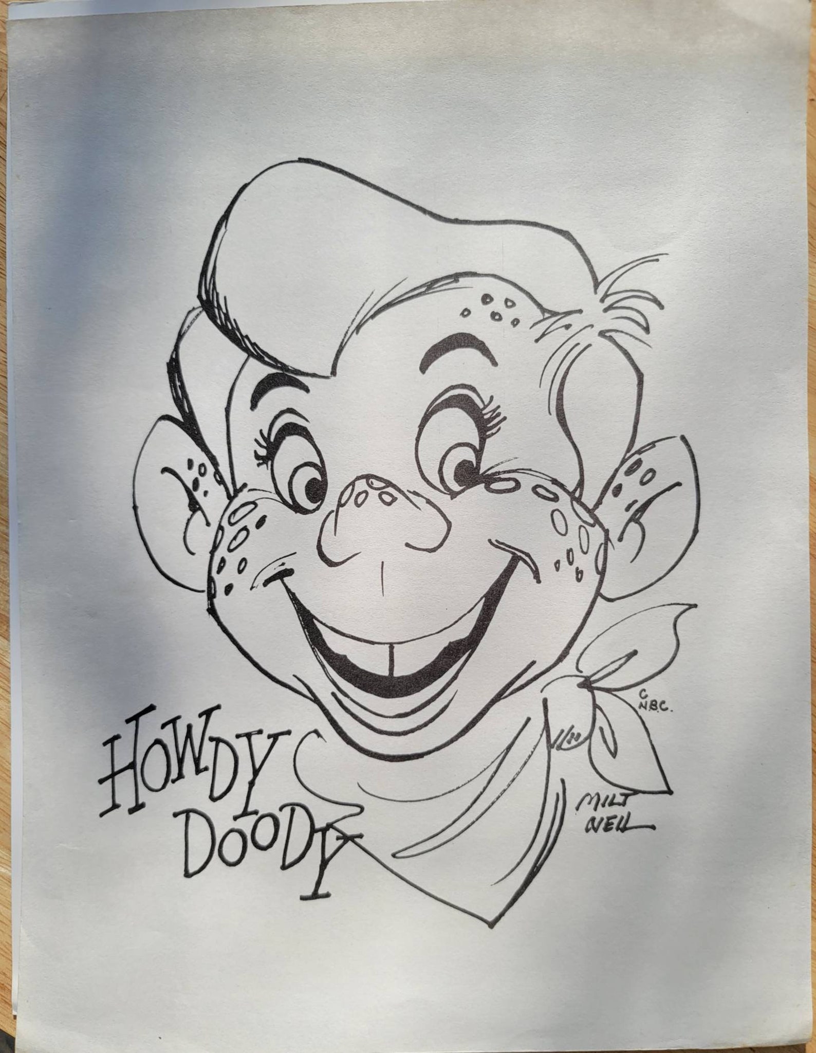 Hand Drawn Howdy Doody Portrait Signed by Milt Neil | Etsy