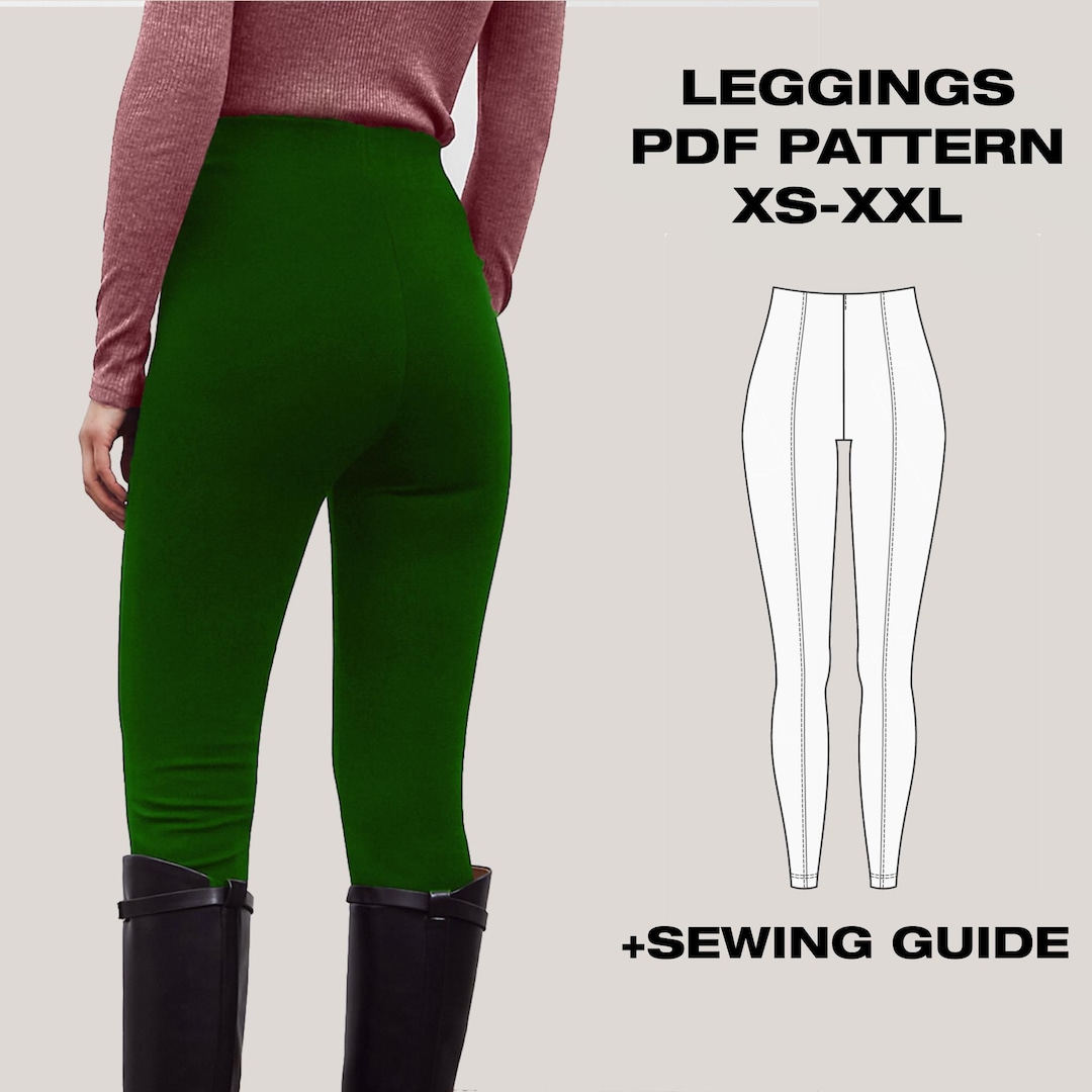 High Rise Yoga Pants Pattern | Digital PDF Sewing Pattern | Skinny ...