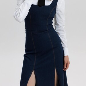 Jeans Dress | Midi Jumper Dress| Midi Denim Dress | PDF Sewing Pattern ...