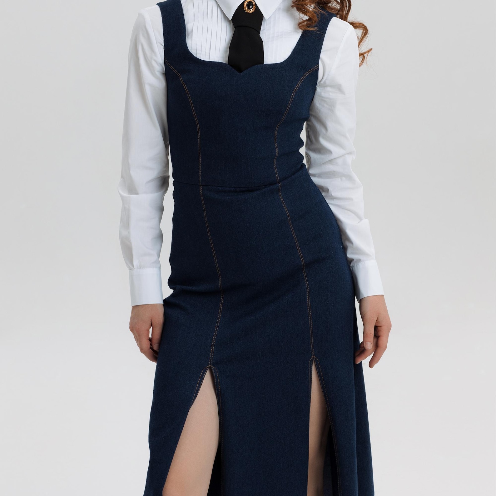 Jeans Dress | Midi Jumper Dress| Midi Denim Dress | PDF Sewing Pattern ...