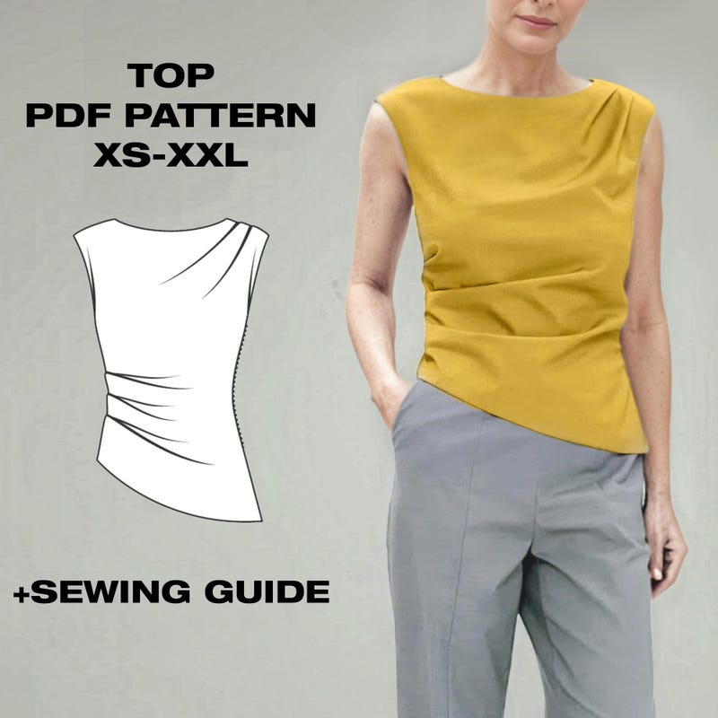 Draped Top Pattern - Etsy