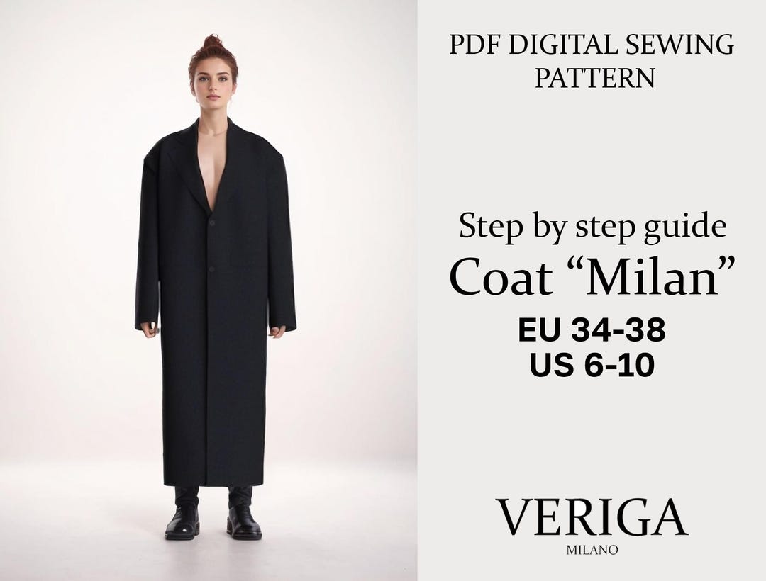 Oversized Coat Pattern / Winter Women Coat Pattern / Straight Coat for ...