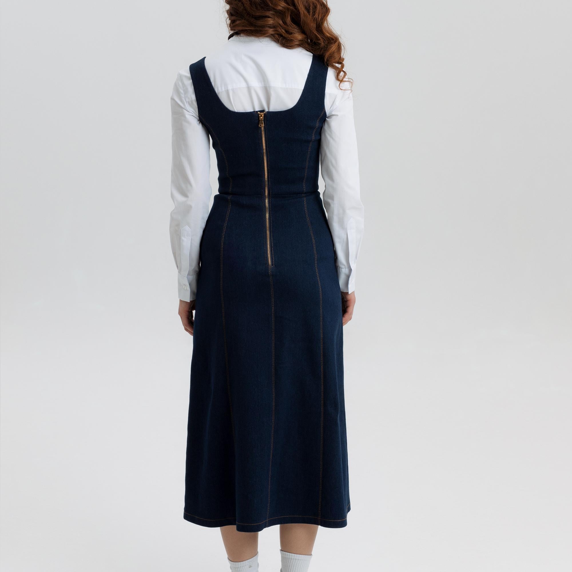 Jeans Dress | Midi Jumper Dress| Midi Denim Dress | PDF Sewing Pattern ...