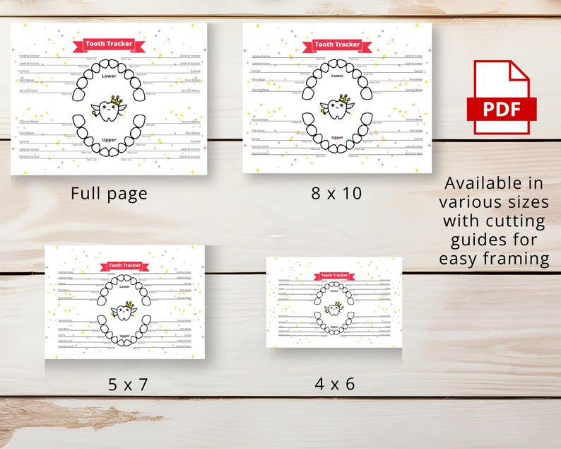 Lost Tooth Tracker Printable: Tooth Fairy Record Keeper (digital ...