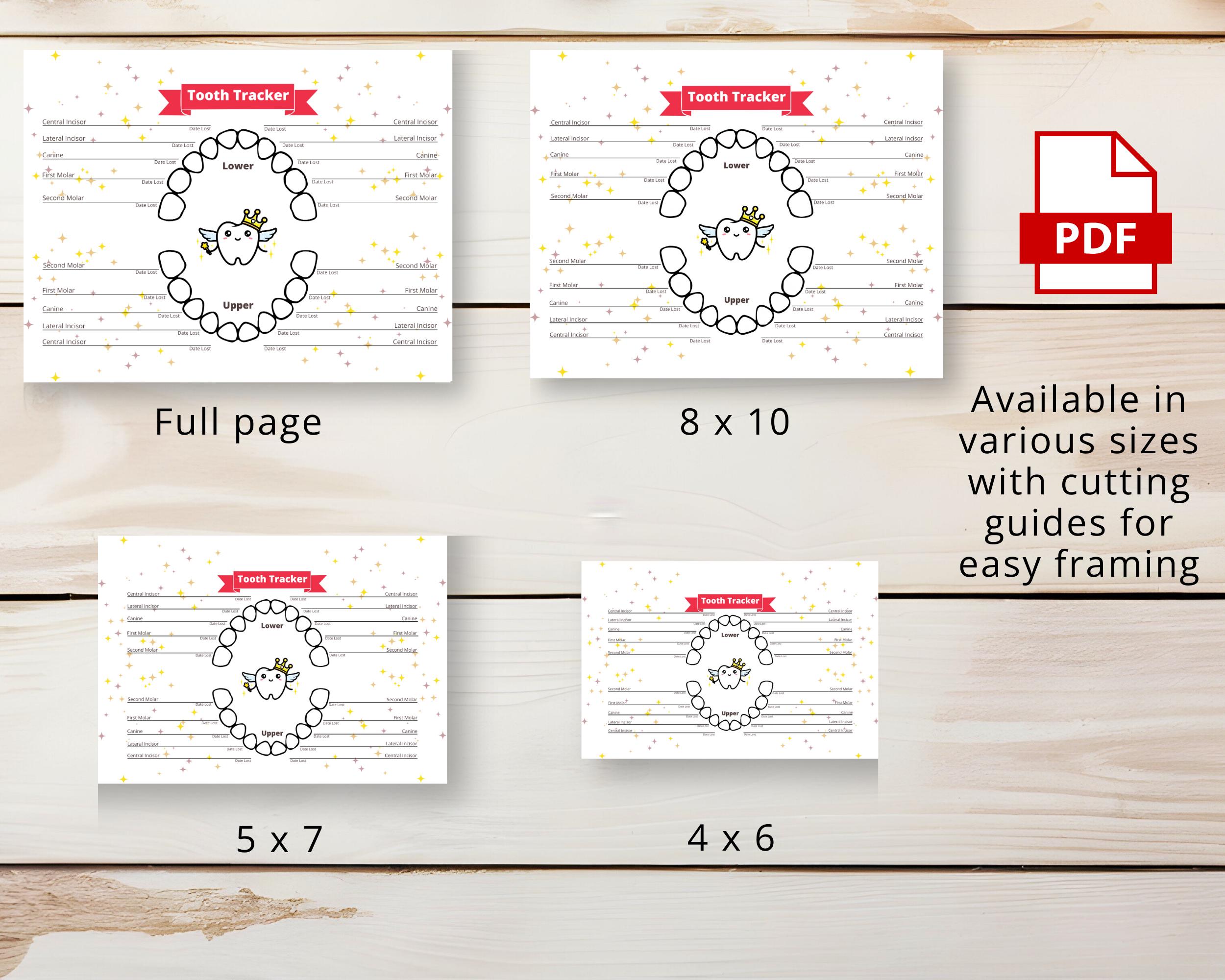 Lost Tooth Tracker Printable: Tooth Fairy Record Keeper (digital ...