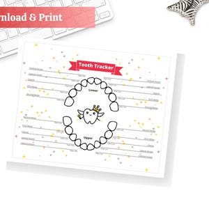 Lost Tooth Tracker Printable: Tooth Fairy Record Keeper (digital ...