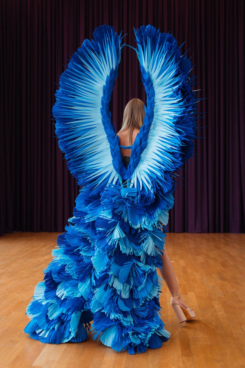Blue Samba Dance Costume, Cosplay Costume, Trinidad Carnival, Caribbean ...