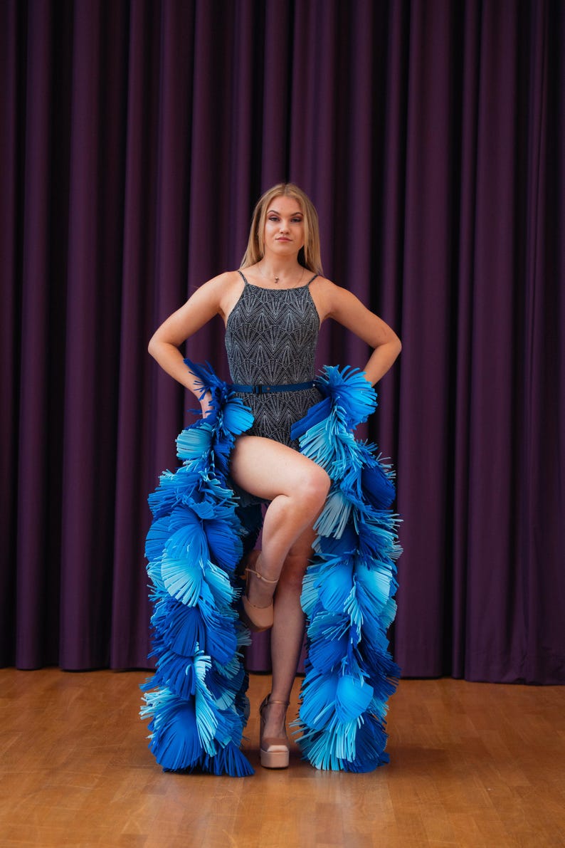 Blue Samba Dance Costume, Cosplay Costume, Trinidad Carnival, Caribbean ...