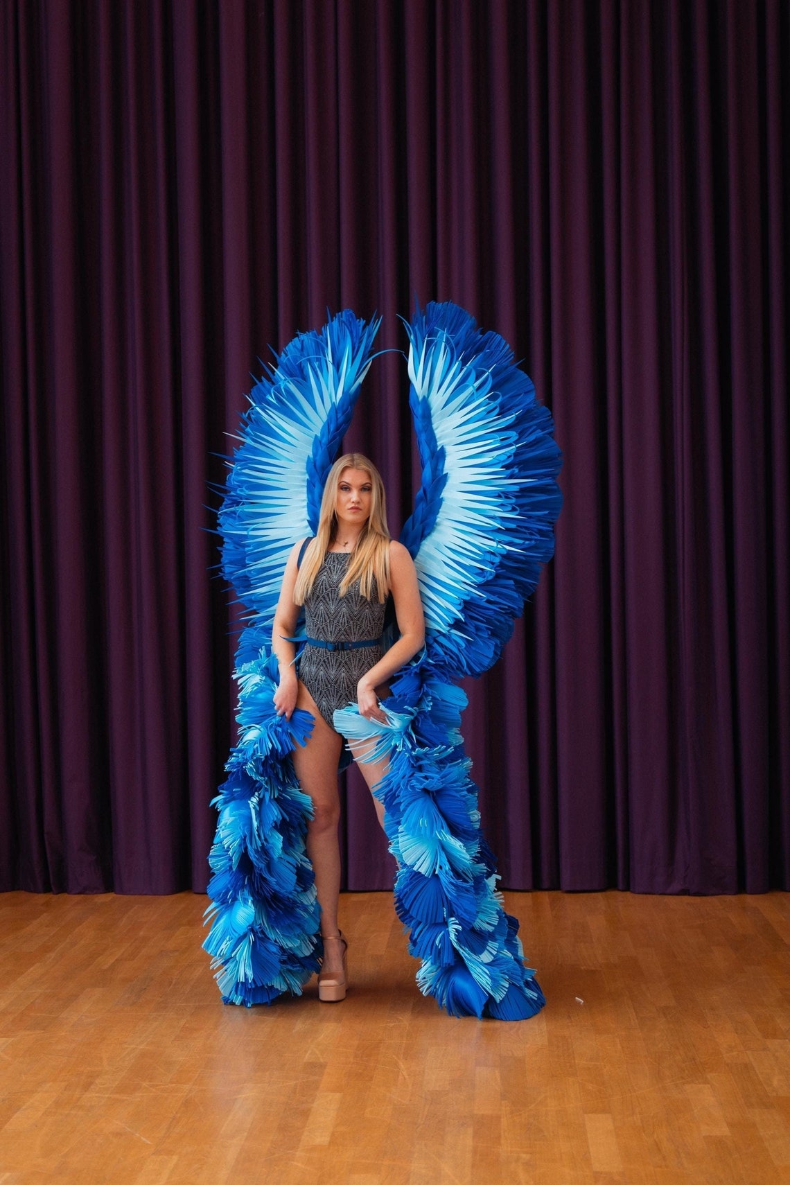 Blue Samba Carnival Costume: Wings & Tails, Light-up Cosplay - Etsy Canada