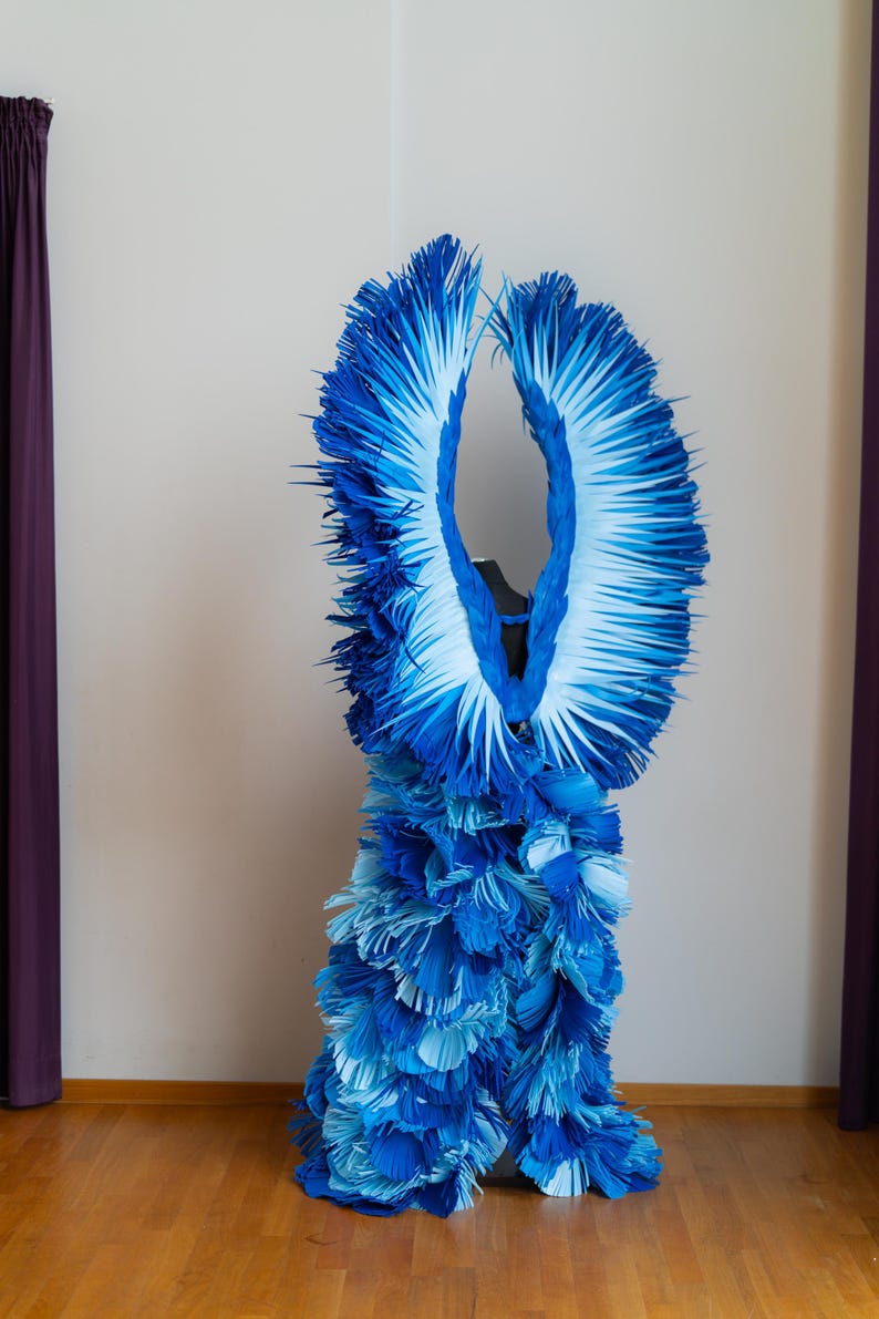 Blue Samba Dance Costume, Cosplay Costume, Trinidad Carnival, Caribbean ...