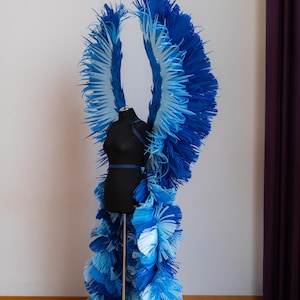 Blue Samba Carnival Costume: Light-up Wings & Tails, Cosplay Prop - Etsy