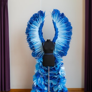 Blue Samba Carnival Costume: Light-up Wings & Tails, Cosplay Prop - Etsy