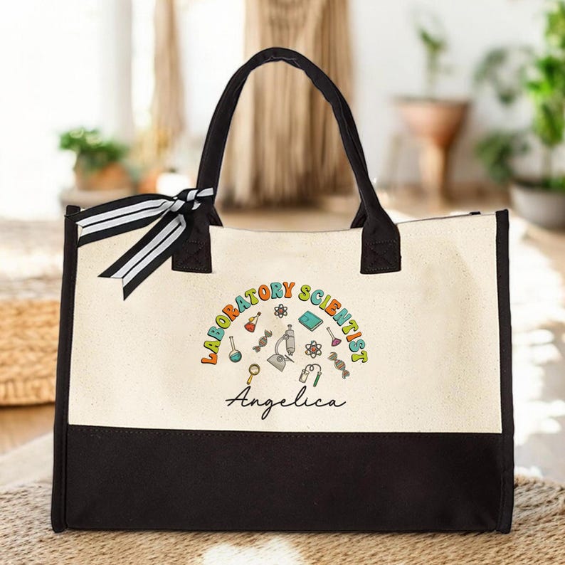 Personalized Laboratory Scientist Tote, Custom Lab Tech Gift, Science ...