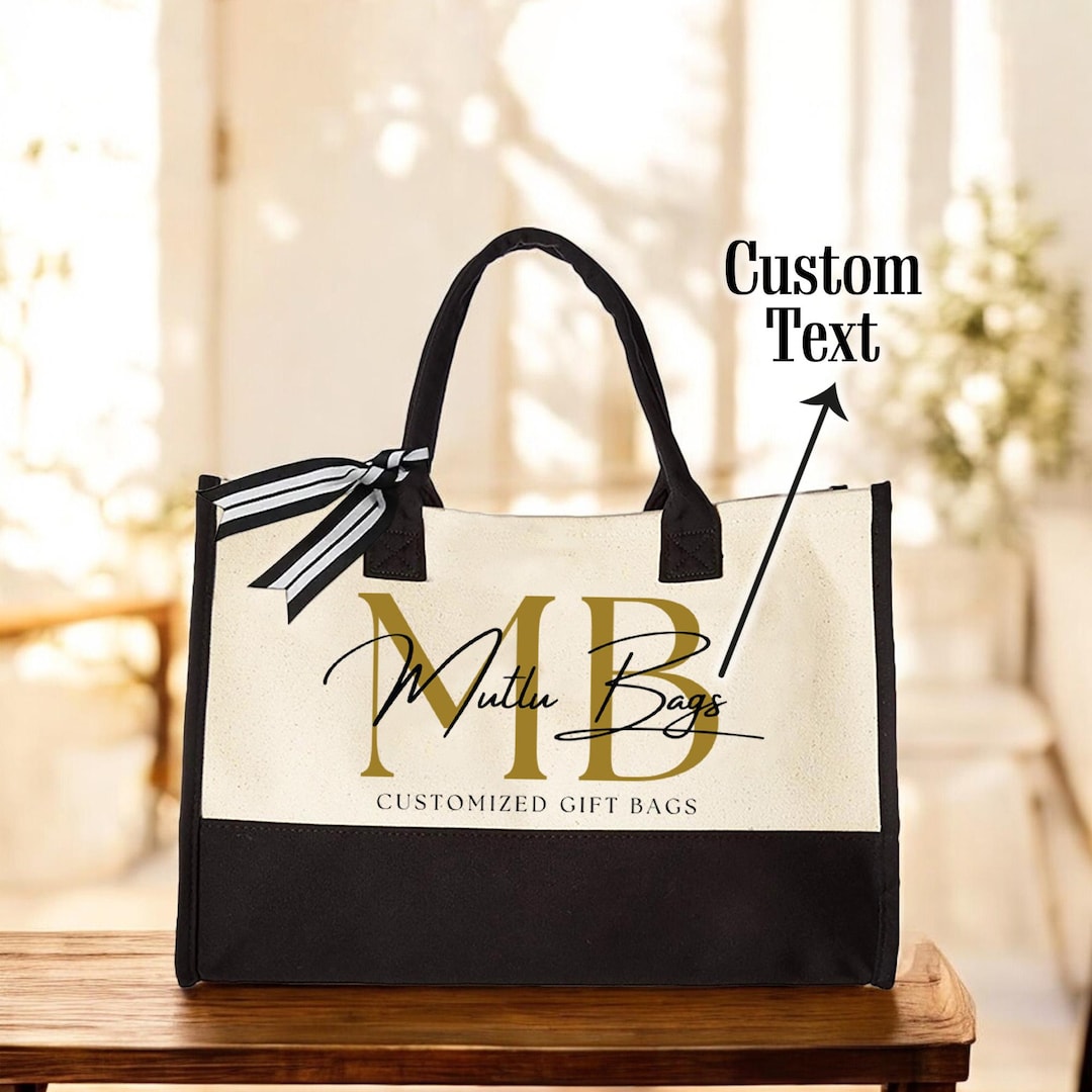 Personalized Canvas Tote Bag, Customized Logo Bag, Company Logo Canvas ...