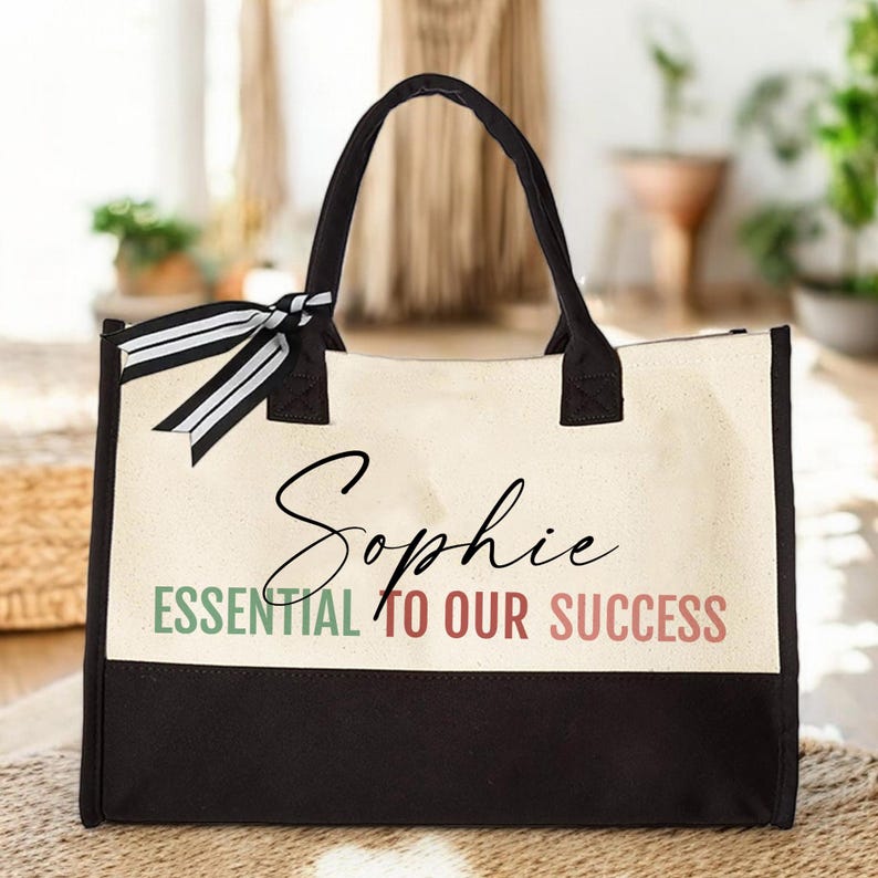 Personalized Tote Bag for Team Member, Essential to Our Success ...