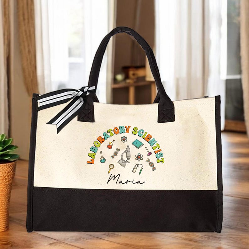 Personalized Laboratory Scientist Tote, Custom Lab Tech Gift, Science ...