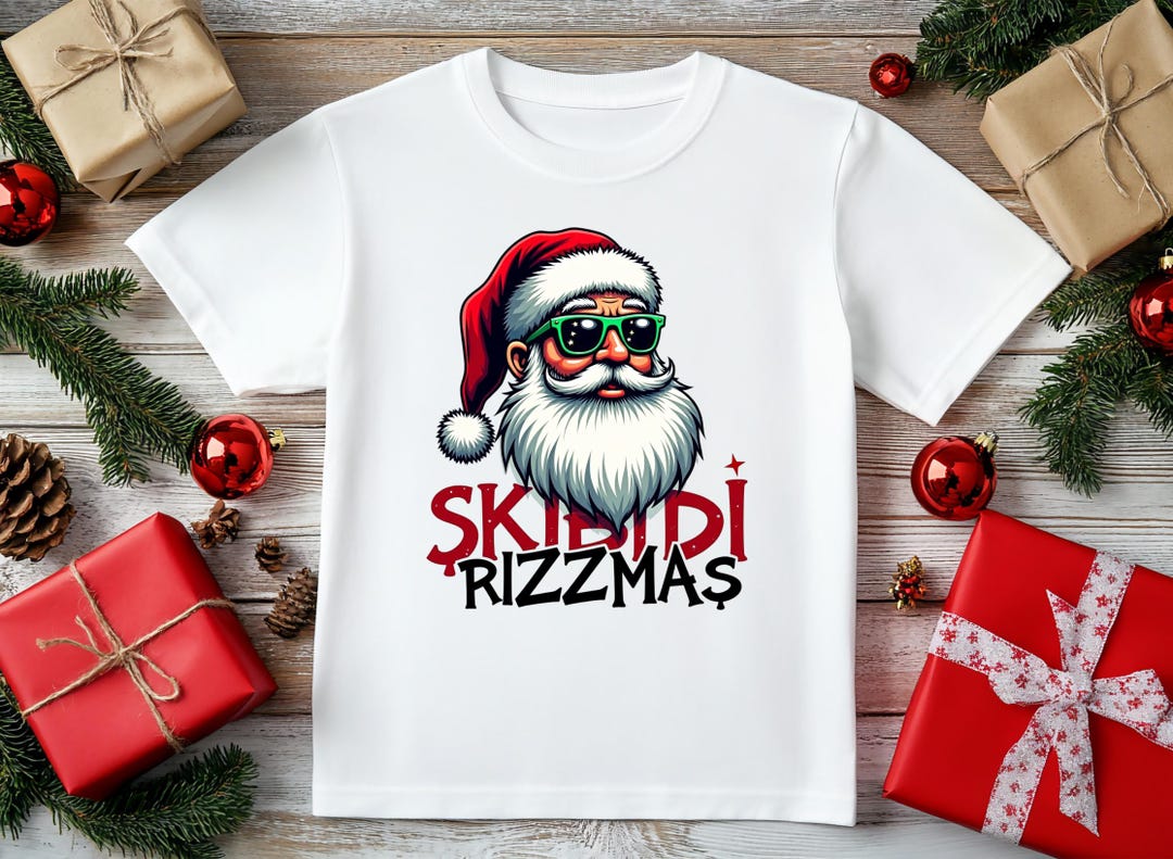 Skibidi Rizzmas Christmas Rizz Santa Claus Charisma Kid Cool T-shirt - Etsy UK