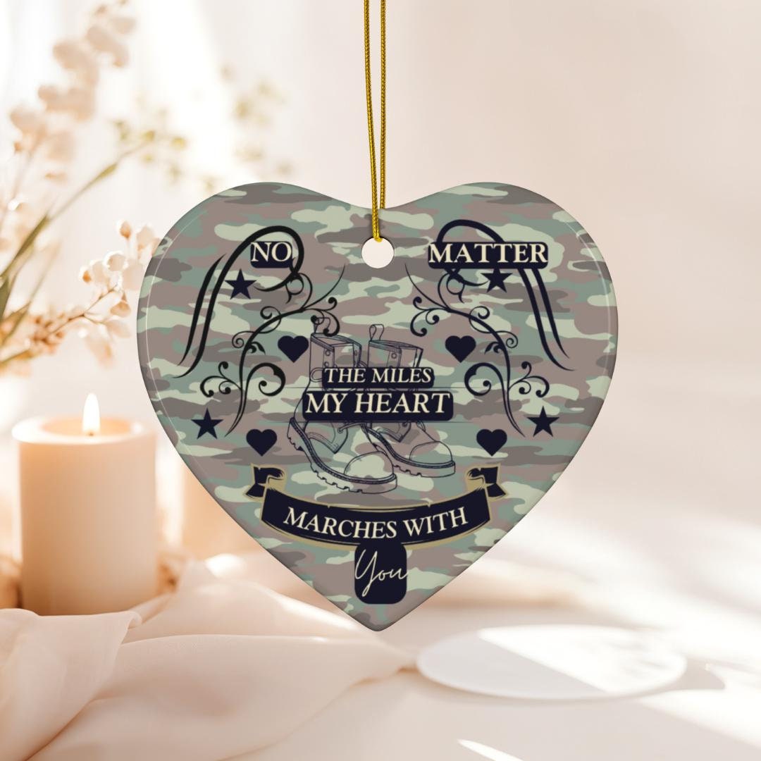 Army Valentine Ornament - Deployment Keepsake, Soldier Gift, Military ...