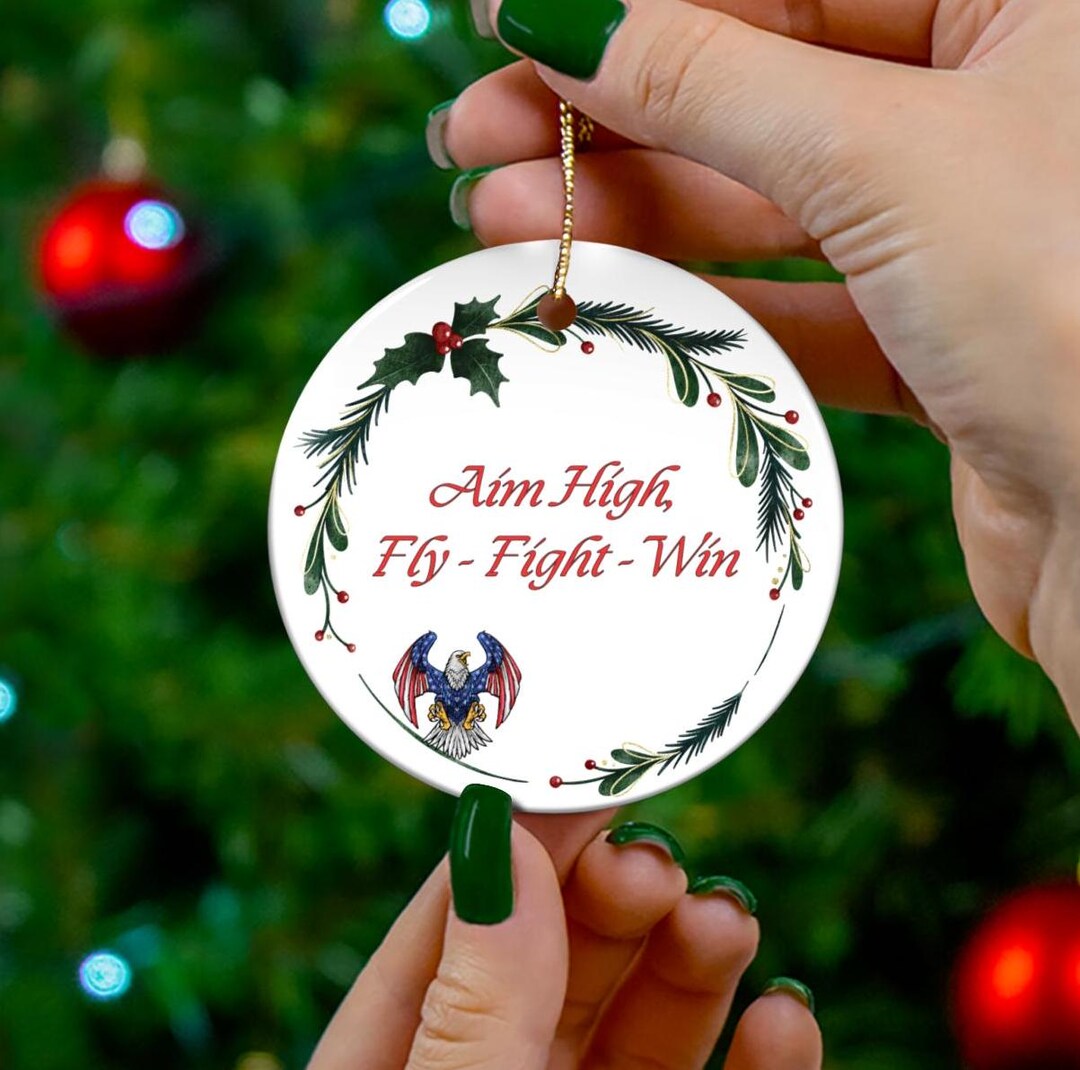 USAF Christmas Eagle Ornament, 2024 Military Family Keepsake, US Air ...