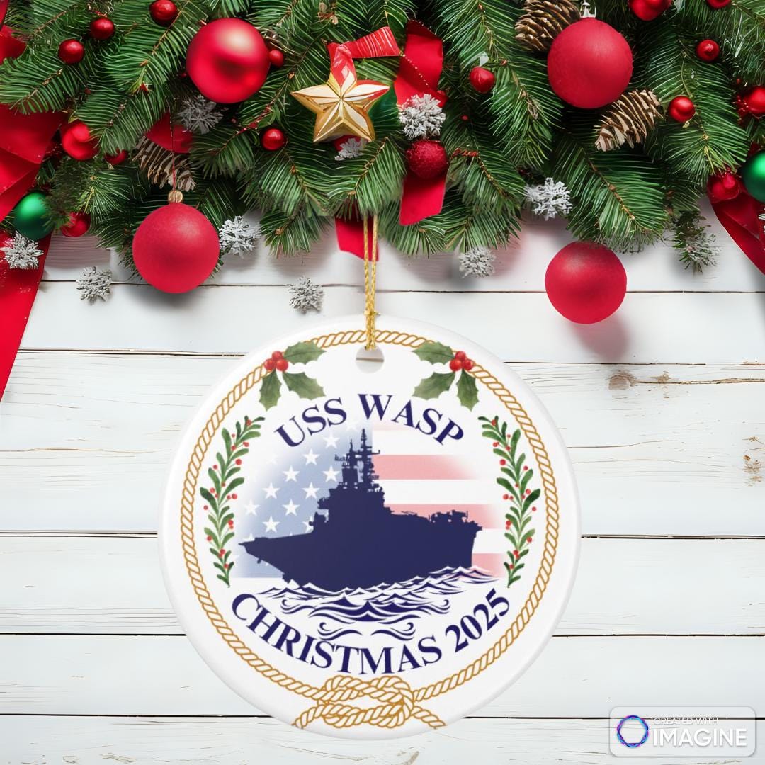 USS Wasp Christmas Ornament 2025 | US Navy Ship Holiday Keepsake ...