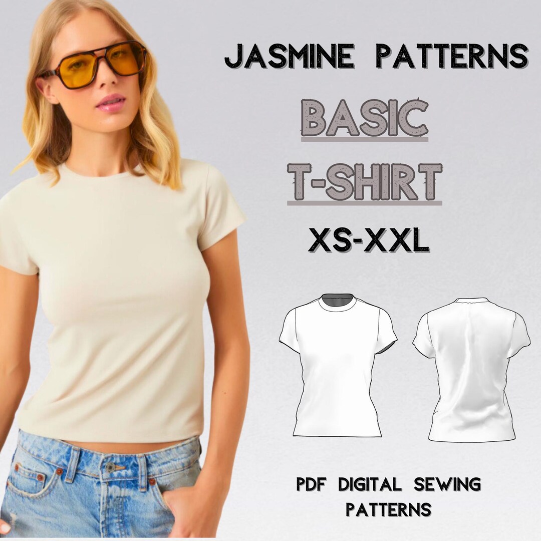 Women's Basic T-shirt Sewing Pattern XS-XXL Instant Download Easy ...