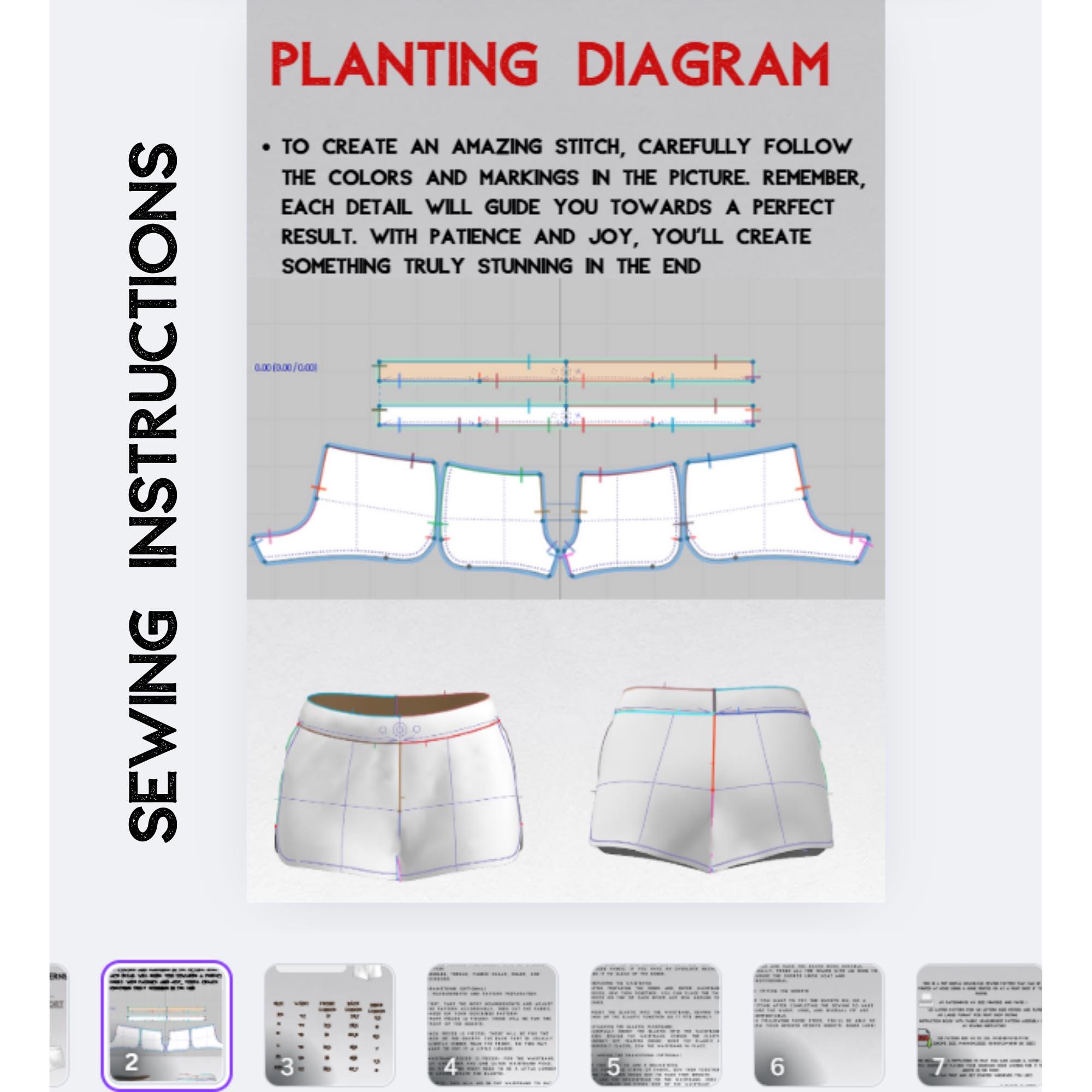 Women's Sport Shorts PDF Sewing Pattern | High Waist Shorts Pattern ...