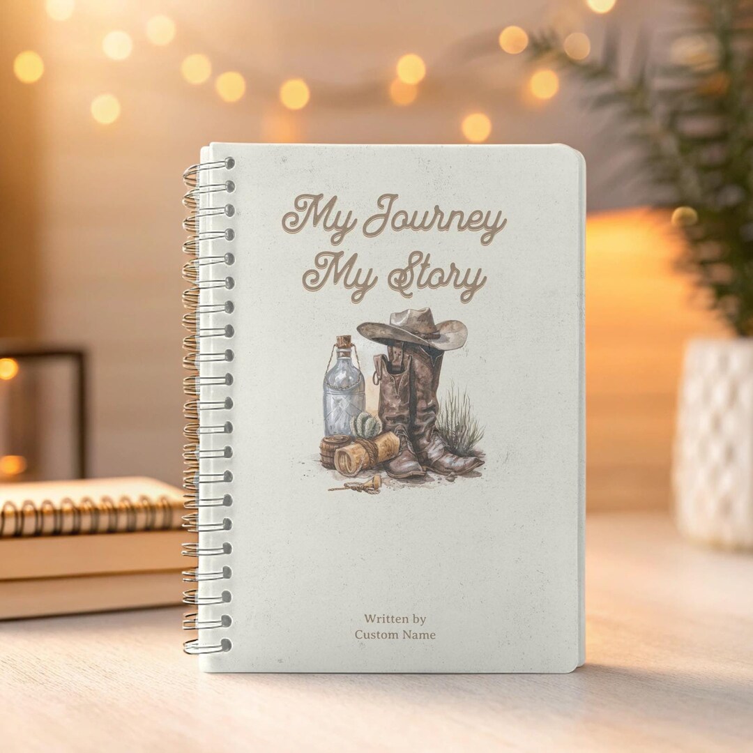 Rustic Journey Spiral Notebook My Journey My Story Vintage Journal ...