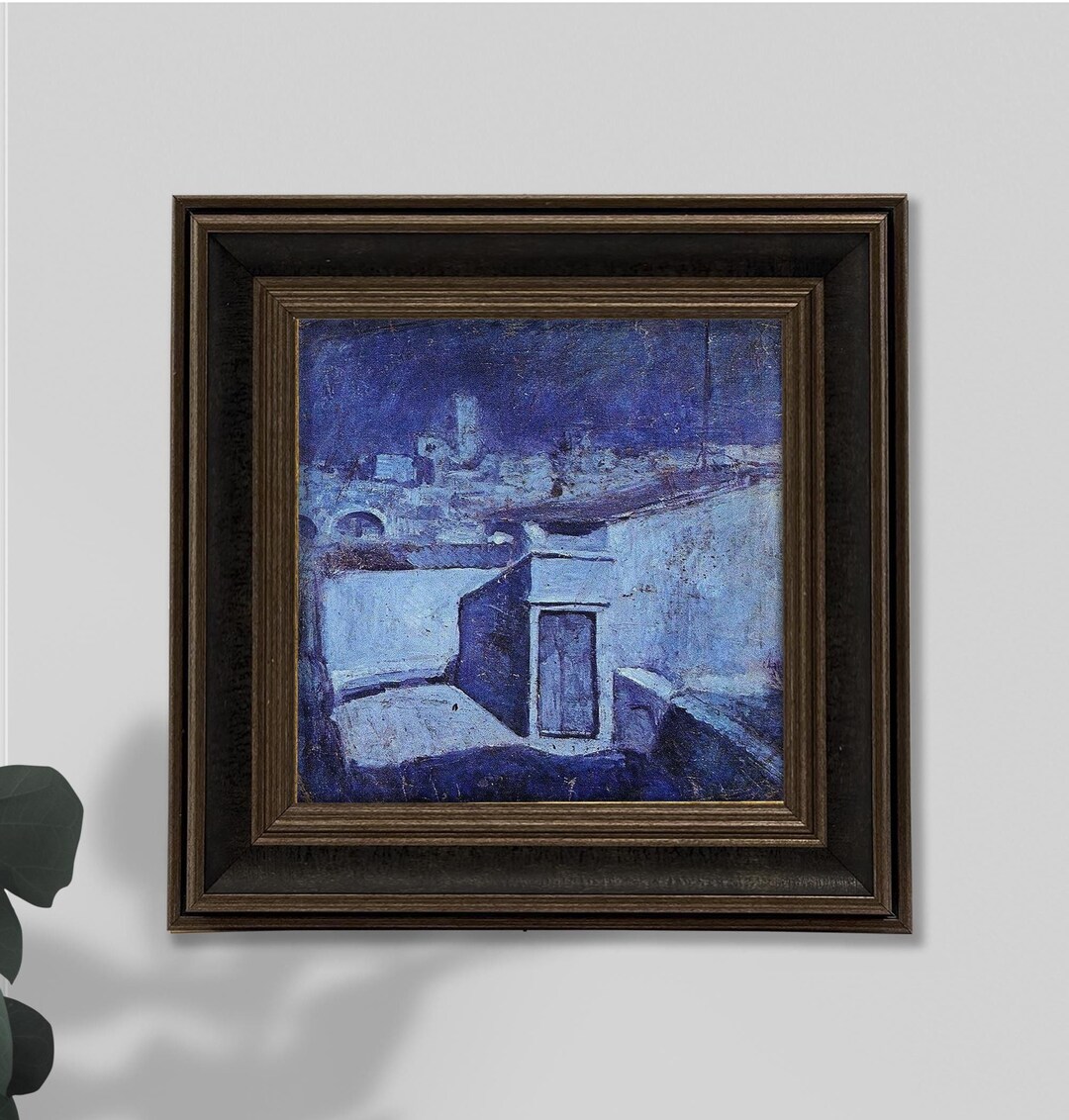 Pablo Picasso the Roofs of Barcelona in the Moonlight – Vintage Framed ...