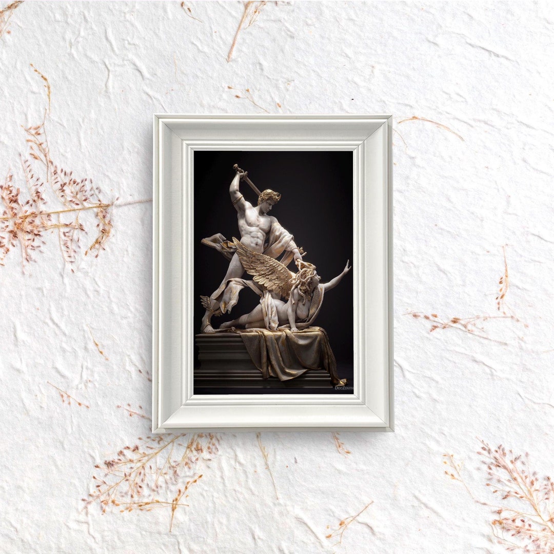 Medusa and Perseus Statue, Mythological Art Sculpture, Ancient Greek ...