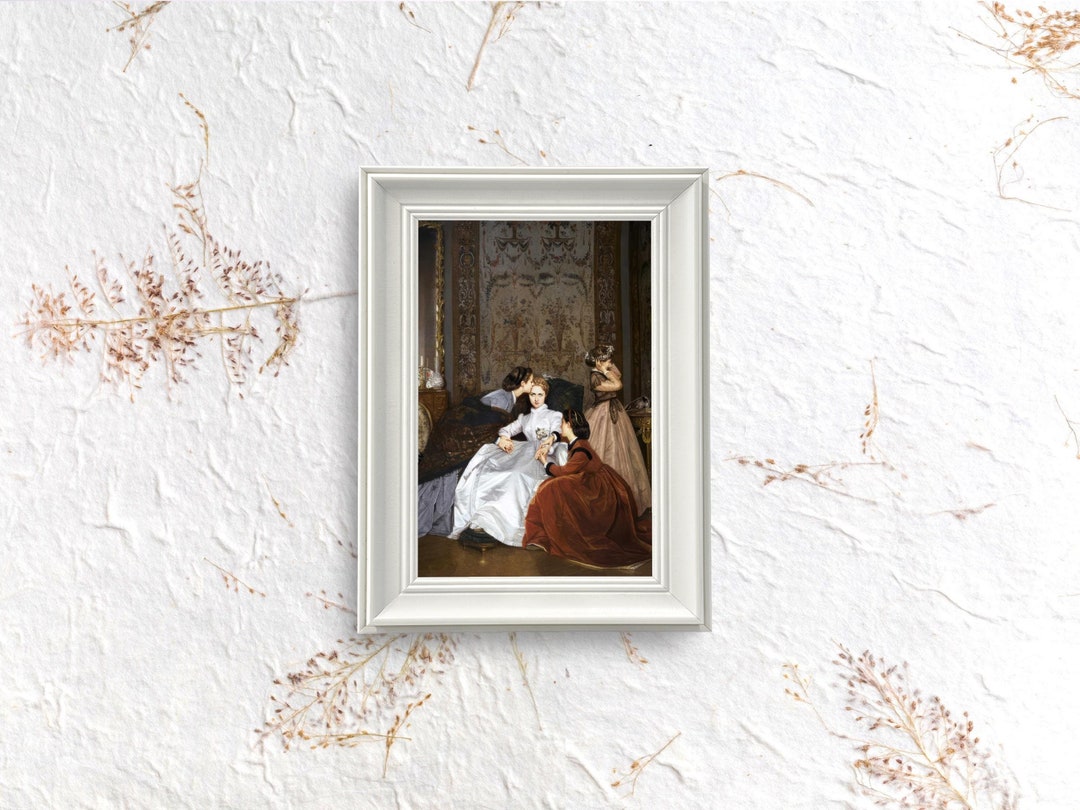 Auguste Toulmouche: La Fiancée Hésitante, the Reluctant Bride (1866) - Vintage Framed Wall Art ...