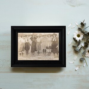 The Cheyenne Rodeo Roundup Cowgirls Framed Print | Vintage Rodeo Art ...
