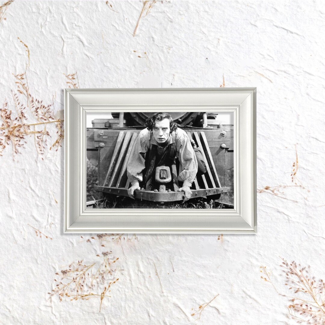 Buster Keaton Train Scene, Black and White Photo, Classic Film Icon ...