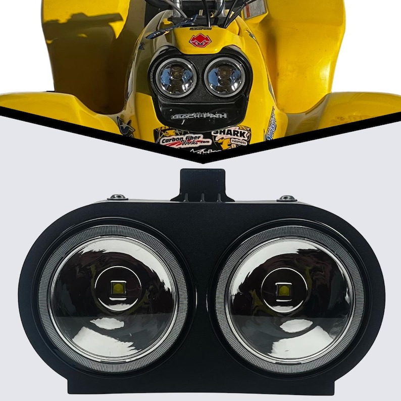 Honda 400ex Headlight: Complete Aftermarket Round LED Headlight ...