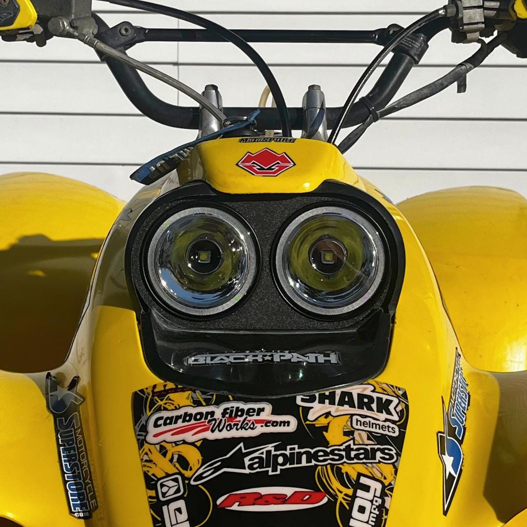 Honda 400ex Headlight: Complete Aftermarket Round LED Headlight ...