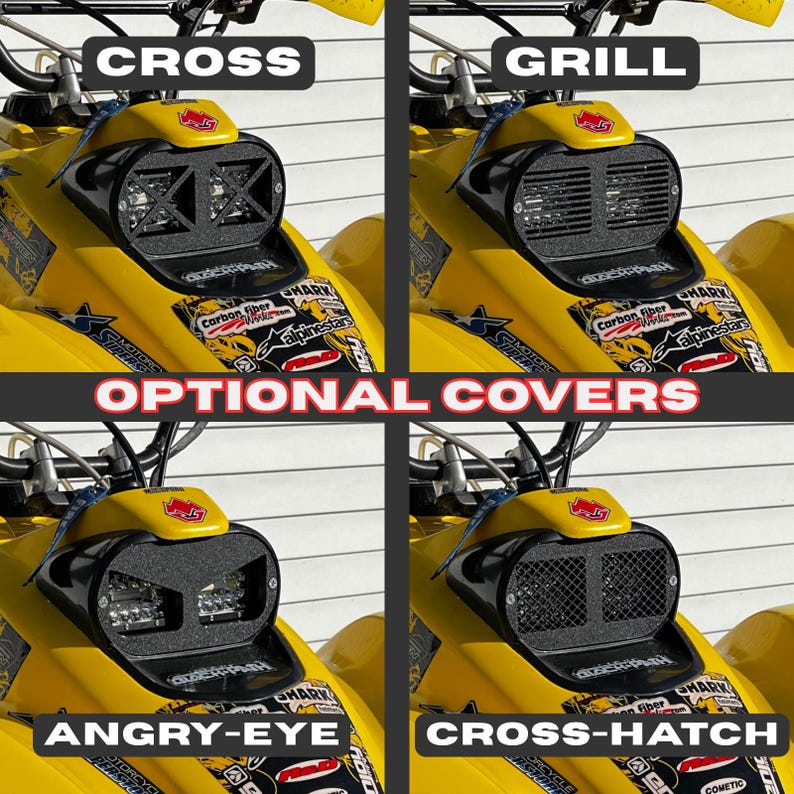 Honda 400ex Headlight ASSEMBLY: Nilight 4in 60W Flood Spot Combo LED ...