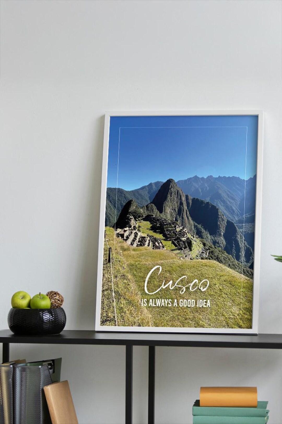 Machu Picchu Matte Paper Wooden Framed Poster, Travel Art Print ...