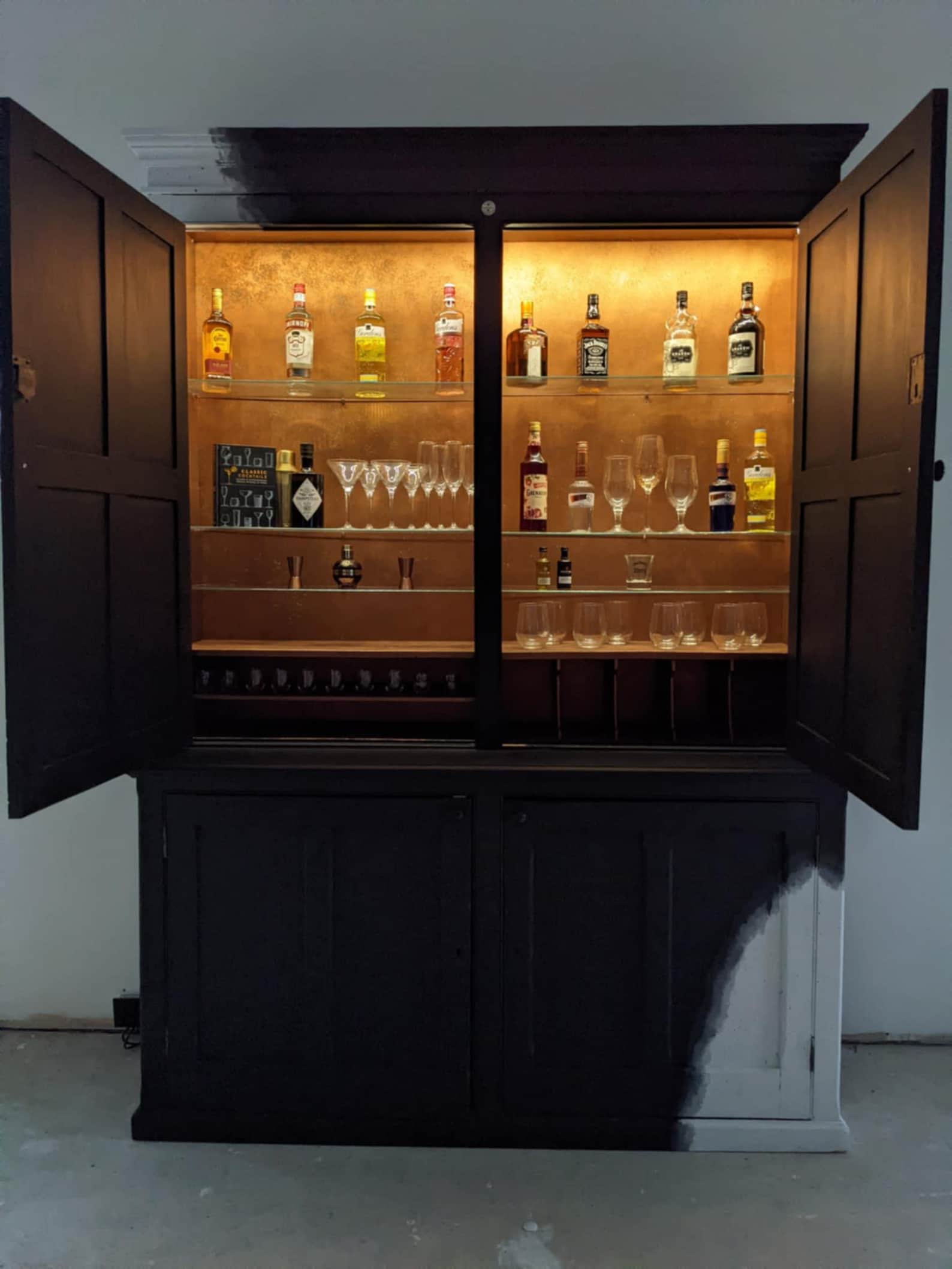 Large Upcycled 19th Century Gin Cupboard: Renovated Gin Cabinet With ...