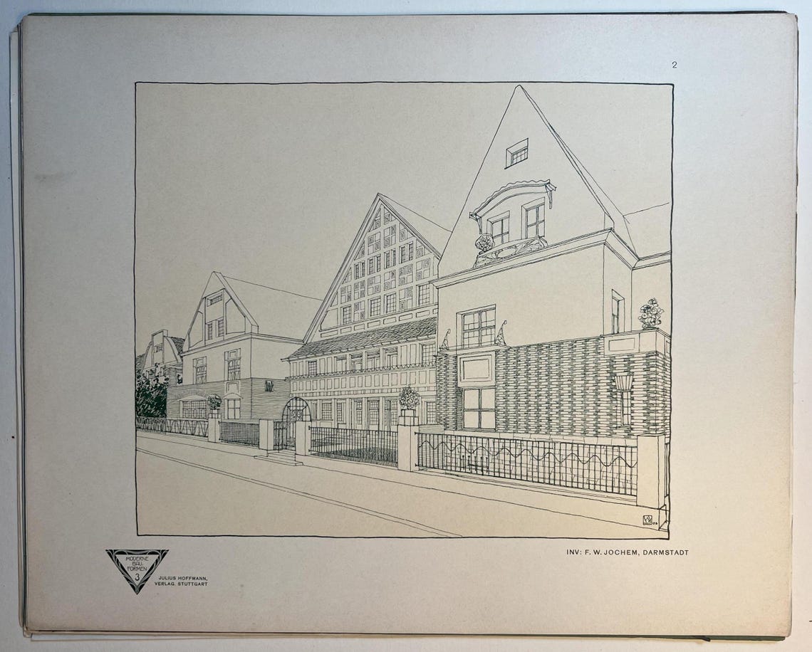 Rare Antique Chromolithograph Art Print Plates From the Jugendstil-era ...