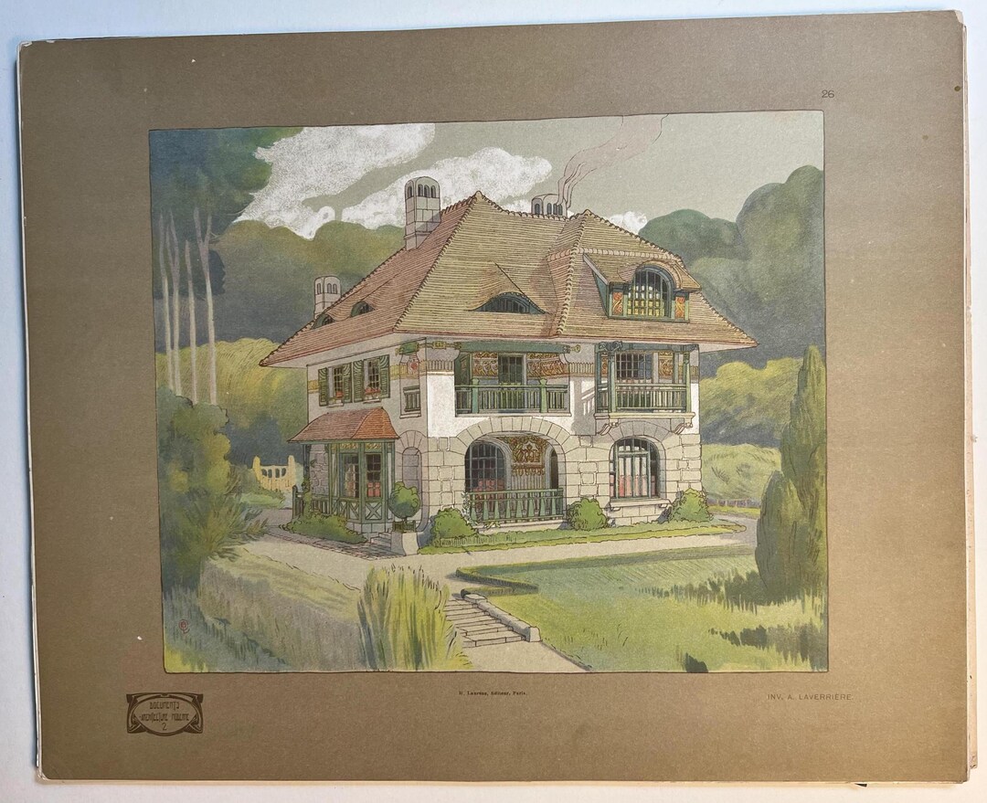 Rare Antique Chromolithograph Art Print Plates From the Jugendstil-era ...