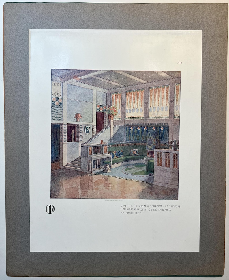 Rare Antique Chromolithograph Art Print Plates From the Jugendstil-era ...