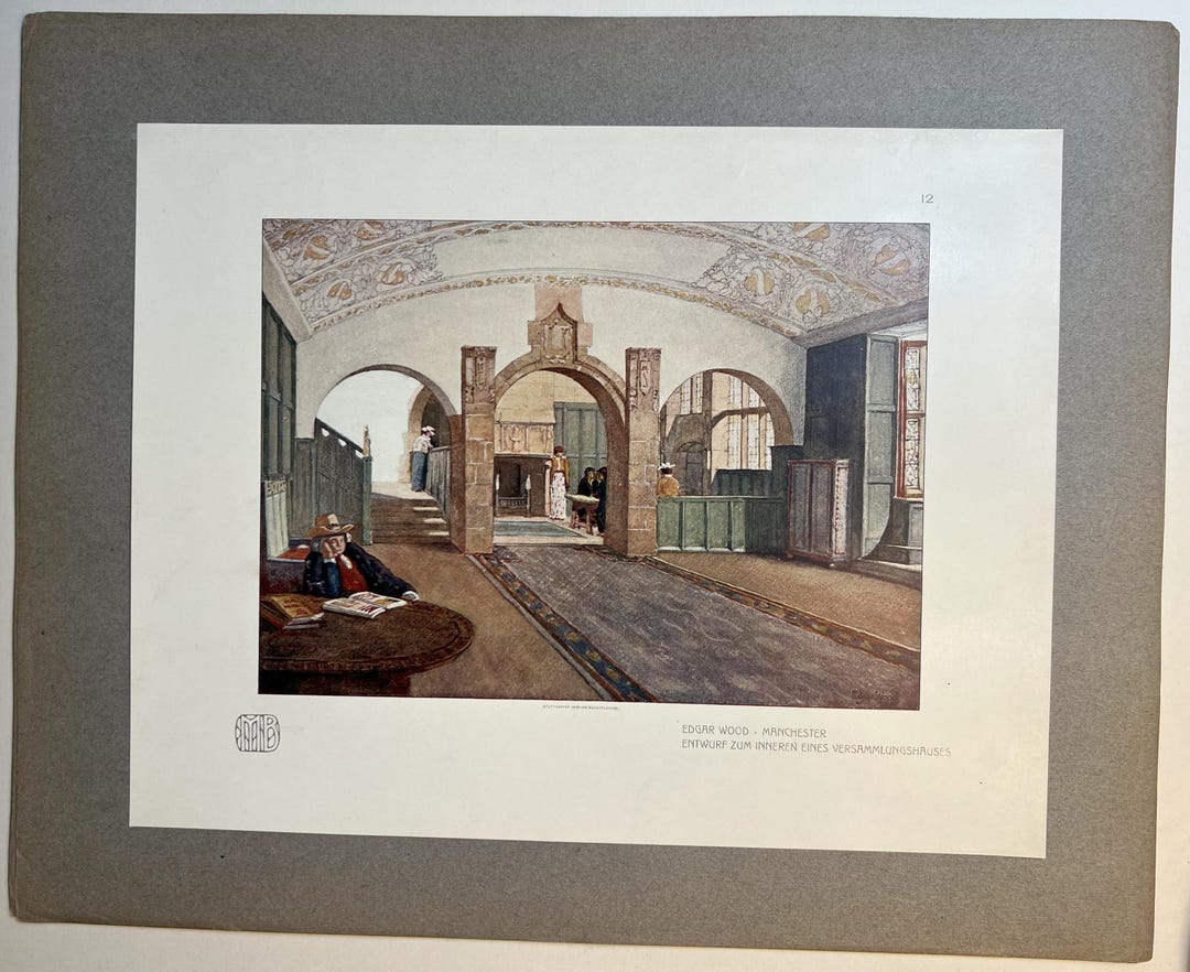 Rar.e Antique Chromolithograph Art Print Plates From the Jugendstil-era ...