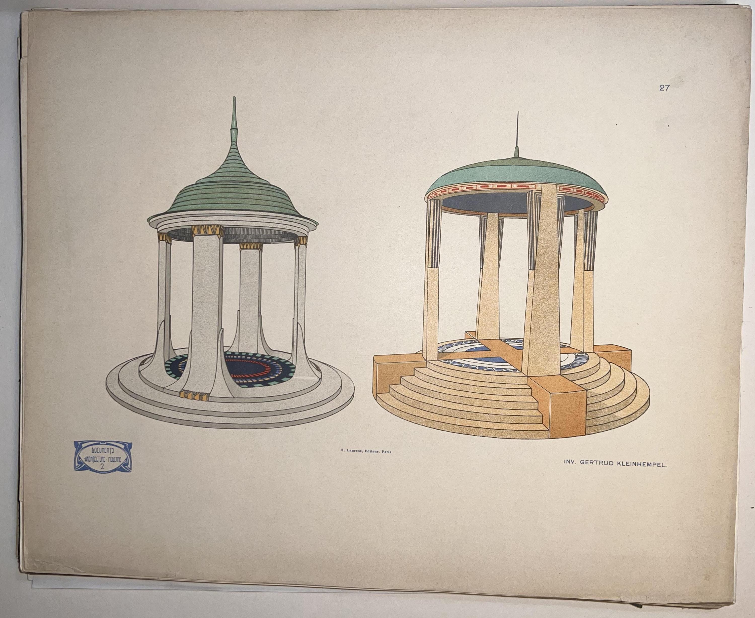 Rare Antique Chromolithograph Art Print Plates From the Jugendstil-era ...
