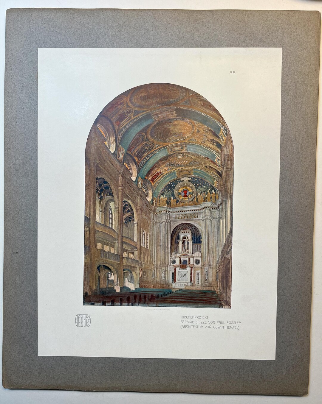 Rare Antique Chromolithograph Art Print Plates From the Jugendstil-era ...