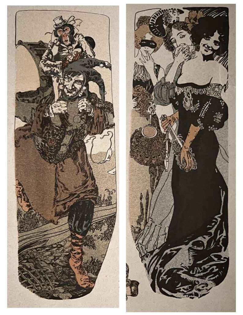 Rare Antique Chromolithograph Art Print Plates From the Jugendstil-era ...