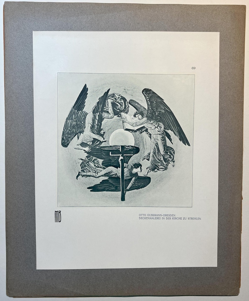 Rare Antique Chromolithograph Art Print Plates From the Jugendstil-era ...