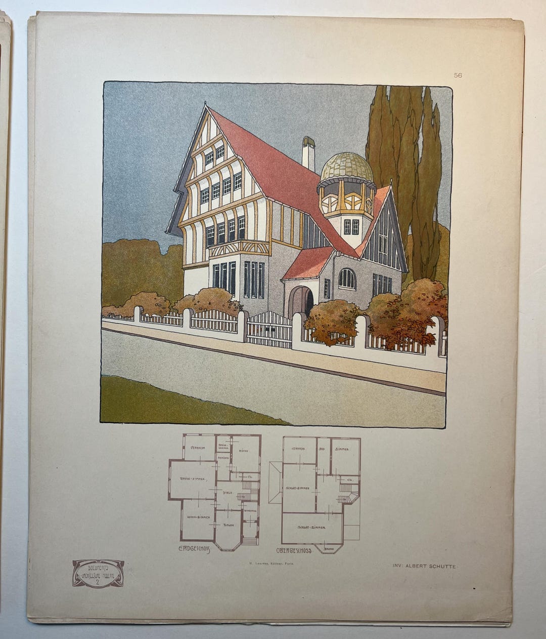 Rare Antique Chromolithograph Art Print Plates From the Jugendstil-era ...