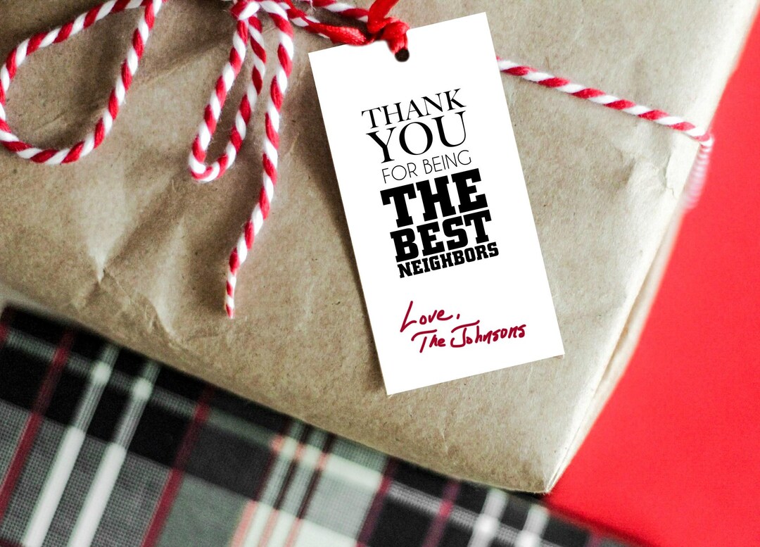 THANK YOU Neighbor Gift Tag - Etsy