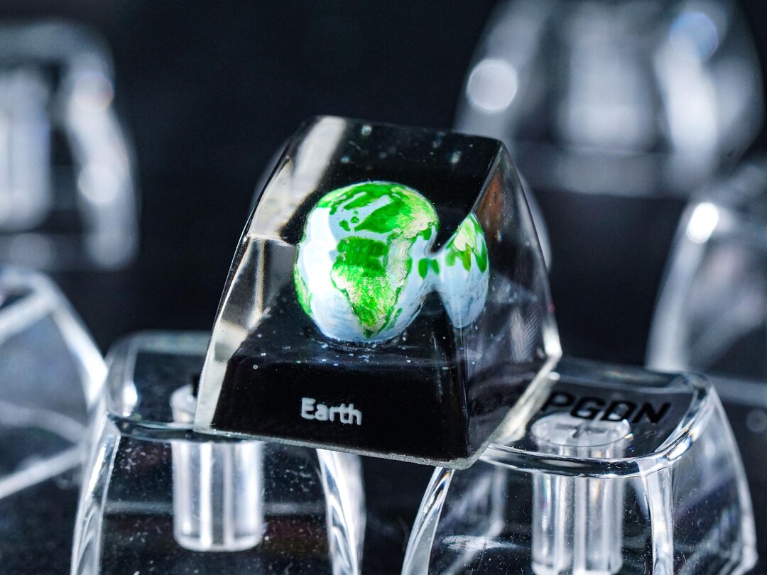 EARTH Planet Keycap, Solar System and Galaxy Keycaps, Universe Artisan ...
