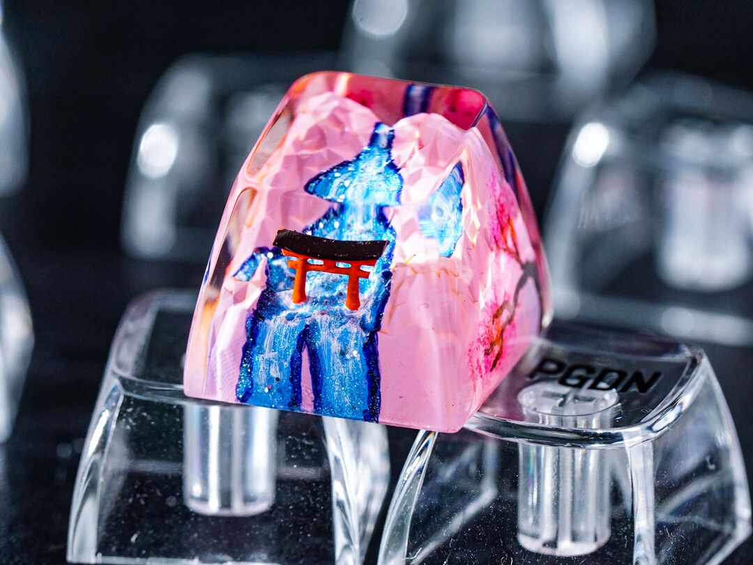 Flower Torii Gate Artisan Keycap, Japanese Landscape Resin Keycap for ...