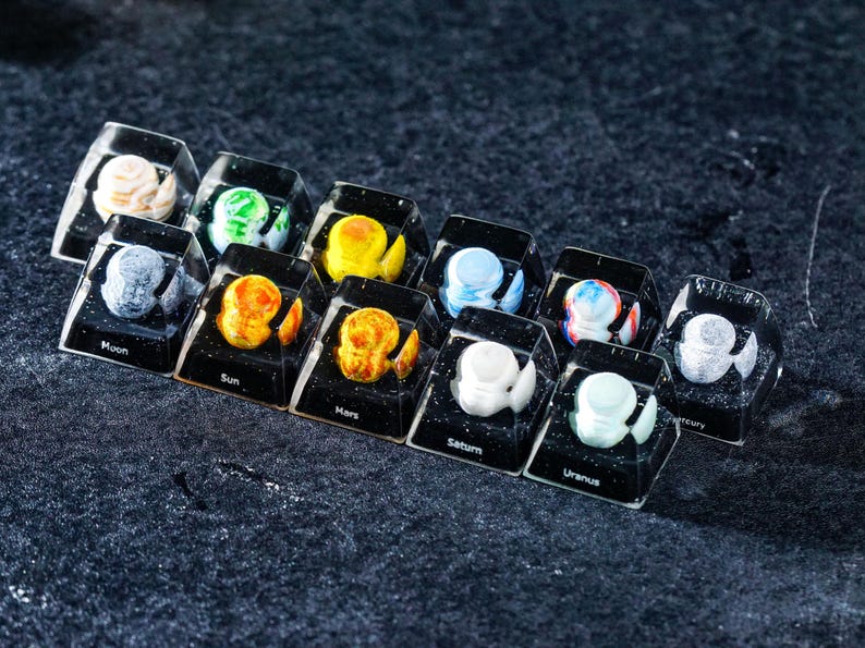 EARTH Planet Keycap, Solar System and Galaxy Keycaps, Universe Artisan ...
